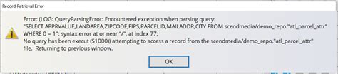 Postgresql Error Queryparsingerror At Sql Clarionhub