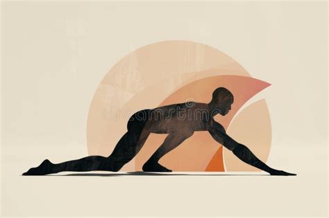 Minimalist Artistic Tribute To A Male Gymnast In Motion Stock Illustration Illustration Of