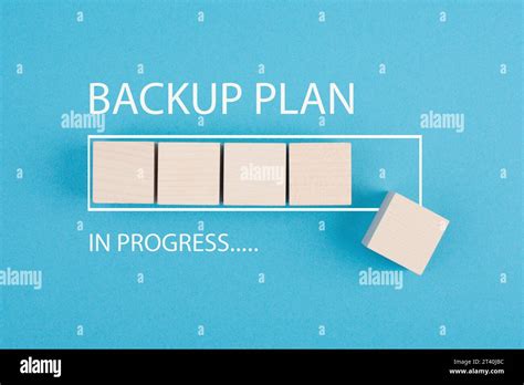 Backup Plan In Progress Loading Bar Computer File Security And Online Data Safety For Business