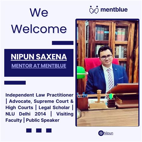 nipun saxena on linkedin i thank mentblue on what promises to be a