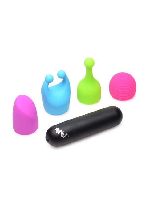 Bang Rechargeable Bullet With Attachments Black TheAdultShop Com