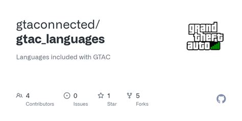 GitHub Gtaconnected Gtac Languages Languages Included With GTAC