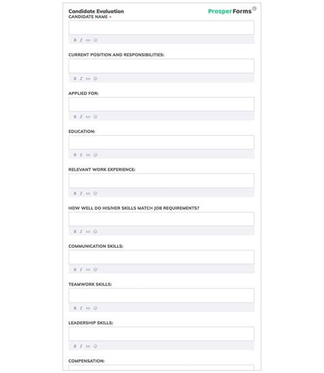 Blank Evaluation Form Template Cardtemplate My Id