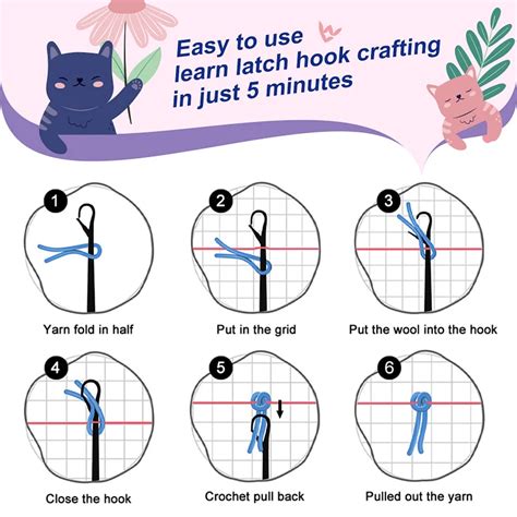 Highland Cow Latch Hook Pillow Kit Crochet Cushion For Beginner