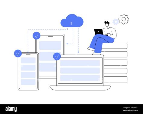 saas technology abstract concept vector illustration stock vector image