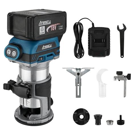 Buy Cordless Palm Router Woodworking Trimmer Anesty 18v Brushless Compact Router With Trimmer