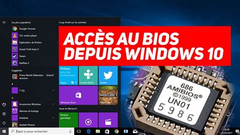 TUTO Accéder au BIOS ou UEFI depuis Windows 10 YouTube
