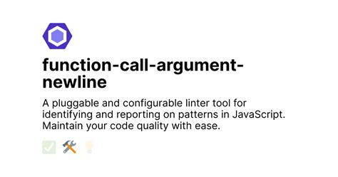 Function Call Argument Newline Eslint Pluggable Javascript Linter