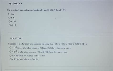 solved if a function f has an inverse function f−1 and if