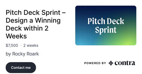 Pitch Deck Sprint Design A Winning Deck Within 2 Weeks By Rocky Roark Pitch Deck Sprint Design A Winning Deck Within 2 Weeks By Rocky Roark