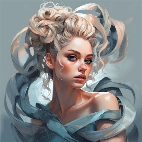 Premium Ai Image Illustration Of A Woman And Abstract Art Ai Generatedxa