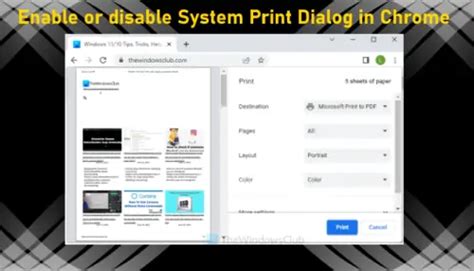 How To Disable Or Enable System Print Dialog In Chrome