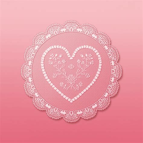 Free Pink Lace Heart Image Pink Lace Heart Download At Stockcake