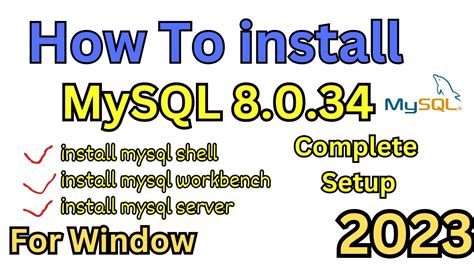 How To Install Mysql 8034 On Window 1011 In Hindi Mysql Youtube