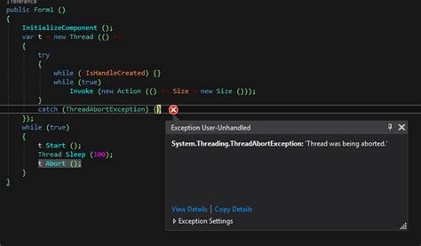 C Vs 17 Breaking On All Exceptions Stack Overflow