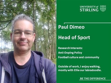 Im Very Proud To Be Part Of Such A Great Team Paul Dimeo