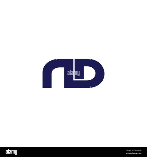 Letter Nd Linked Linear Simple Geometric Logo Vector Stock Vector Image