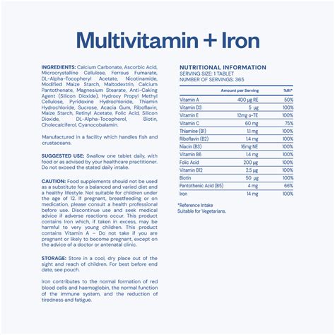 Multivitamin With Iron Tablets 1 Year Supply £5 Sealions