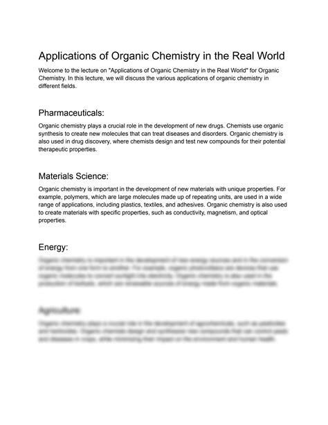 Solution Organic Chemistry Ii Chm 2020 Lecture 3 Applications Of