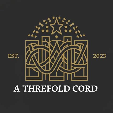 logo design for a threefold cord gates star and cord motif with