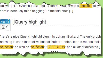 JQuery Highlight Plugin With Lenient Mode My Cents