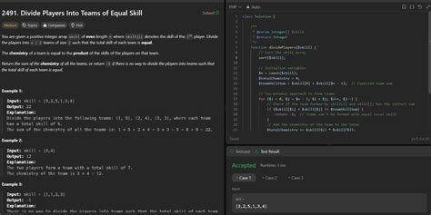 2491 Divide Players Into Teams Of Equal Skill Dev Community