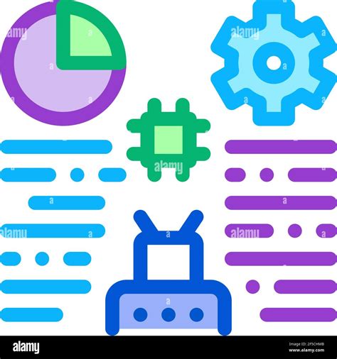 Robot Machine Learning Color Icon Vector Illustration Stock Vector