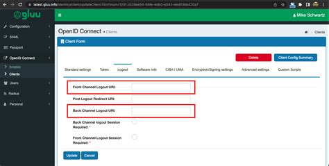 Oxtrust Wont Allow To Set Several Postlogout Redirect Uris For Oidc