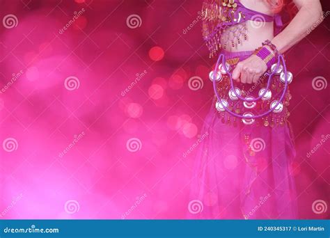 Belly Dancer Wearing Purple Dance Costume Close Up With Bokeh Stock Image Image Of Bokeh