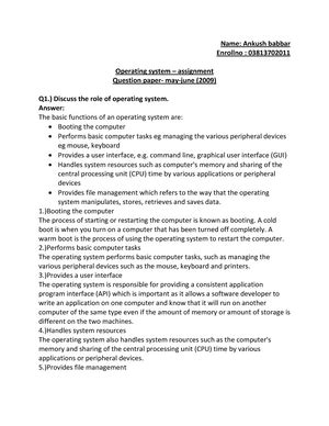 Operating System Practical File UNIVERSITY OF DELHI ARYABHATTA COLLEGE BSC HONS COMPUTER