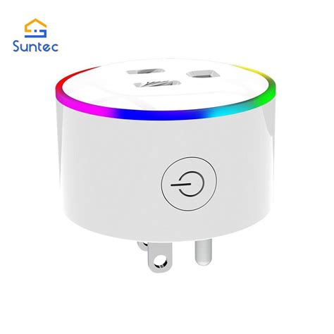 WiFi Smart Home Automation WiFi Electrical Smart Socket Plug With RGB Scene Light Smart Plug