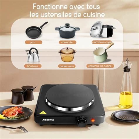 Aigostar Gem Plaque De Cuisson Portable Réchaud électrique 1500w En