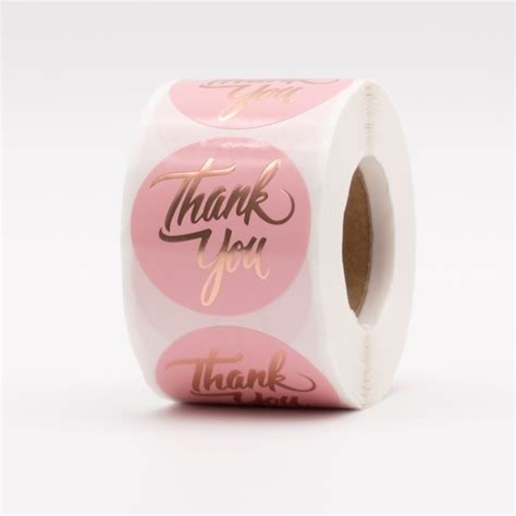 Round Thank You Labels Aviva Wholesale