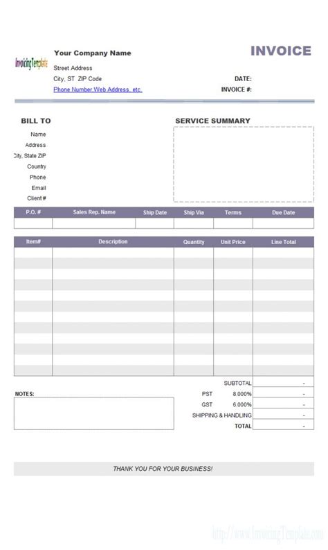 invoice template libreoffice