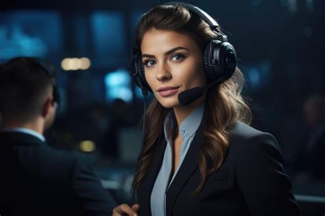 premium ai image callcenter operator in action providing exceptional