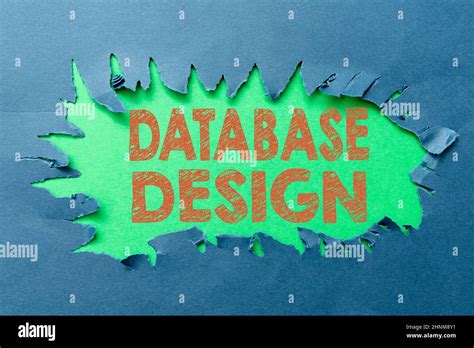 Hand Writing Sign Database Design Business Idea Organisation Of Data