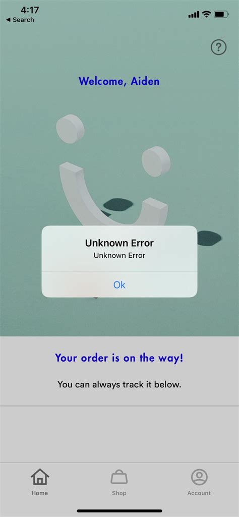 Keeps Giving Me Unknown Error In App R Visible
