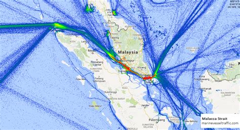 Malacca Strait Ship Traffic Tracker Marine Vessel Traffic