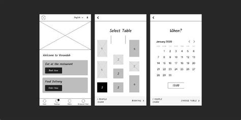 Wireframe Design Restaurant Booking App Ui4free Wireframe Design Restaurant Booking App Ui4free