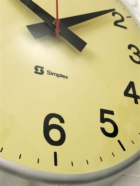 Vintage Simplex Electric Wall School Clock Adelaide Clocks
