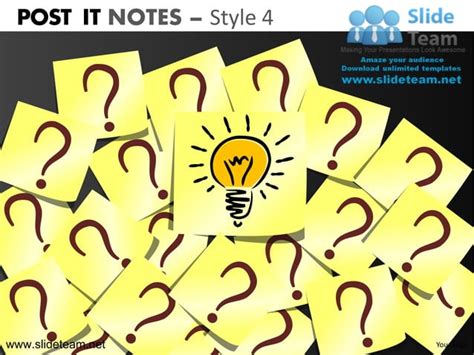 post it notes design 4 powerpoint ppt templates ppt
