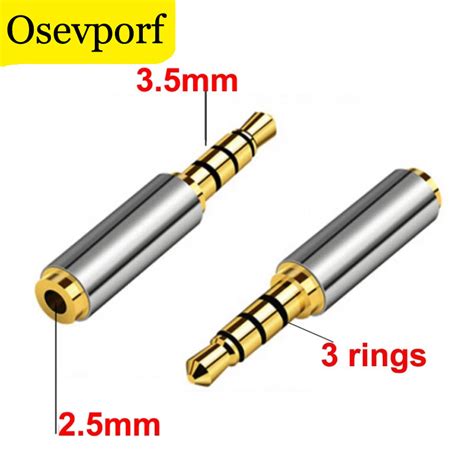 잭 35mm ~ 25mm 오디오 어댑터 25mm 수 35mm 암 플러그 커넥터 Aux 스피커 케이블 마이크 헤드폰 헤드셋 휴대 전화 액세서리 및 부품