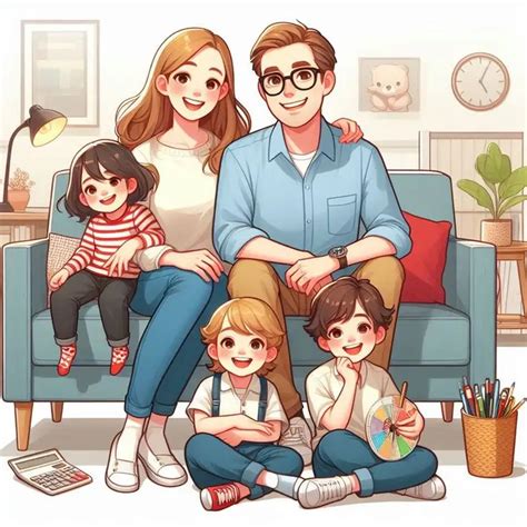Tuyển Tập 303 Hình ảnh Gia đình Chibi đáng Yêu Hạnh Phúc