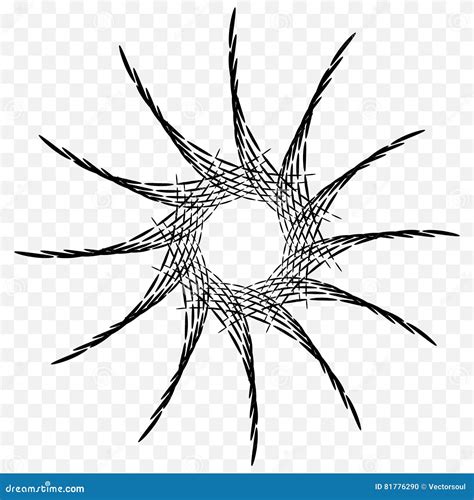 Abstract Circular Element Radial Lines Shape Geometric Element Stock Vector Illustration Of