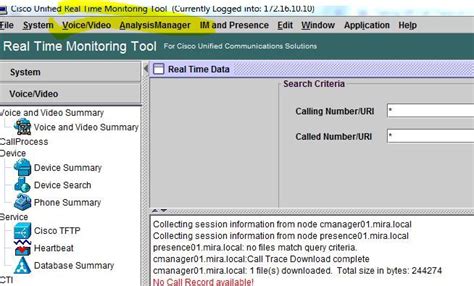 Taking Sip Call Trace On Cisco Unified Cm Using Rtmt Cisco Community