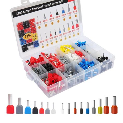 Fidioto Double Wire Ferrule Kit1200pcs Dual Barrel Ferrules Terminal