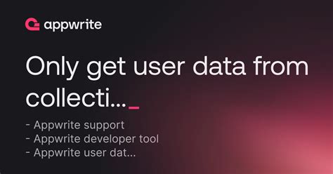 only get user data from collection threads appwrite