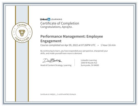 Aprajita On Linkedin Certificate Of Completion