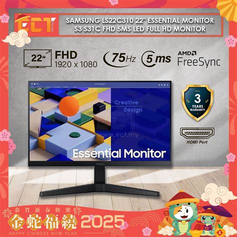 Samsung Ls22c310 22 Ls24c310 24 Ls27c310 27 Essential Monitor S3