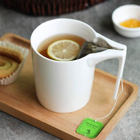 Creative Ceramic Mug With Slotted Tea Bag Holder The Green Head